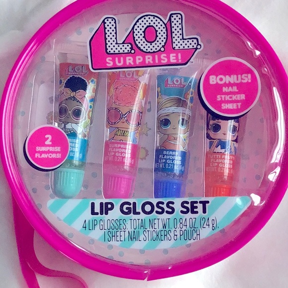 L.O.L. Surprise! | Makeup | Lol Surprise 4 Lip Gloss Set Bonus Nail ...